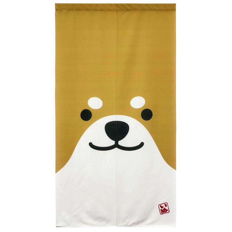 のれん 暖簾 おしゃれ カーテン 間仕切り 仕切りカーテン 目隠し 犬 柴犬 日本犬 和風 和柄 いぬ ビッグフェイス dog SHIBAINU かわいい BIG柴犬 85×150cm暖簾、戸口カーテン、間口カーテン、ドアカーテン、仕切り、...