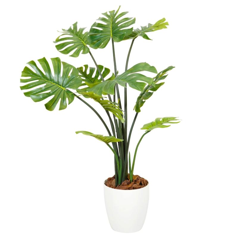 ボタニカルライフプラス(Botanical life+) 造花 モンステラ 光触媒 フェイクグリーン NBシリーズ 鉢付き 日本製光触媒加工で消臭抗菌効果好みの角度に調整できるワイヤー内蔵タイプ専用のオリジナル鉢が付属ですぐに設置可能本体・...