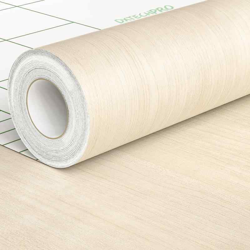 DXTECHPRO 壁紙シール 木目 壁紙 剥がせる 幅45cm 木目シート リメイクシート 壁紙の上から張る壁紙 賃貸 簡単 diy 防水防汚（道具付き）