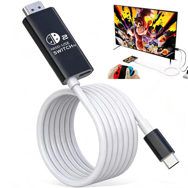 Switch 2ドック【2026新登場 Switch 2「21.2.0」対応】 For Switch2 ドック 純正直接に TV 出力 Hdmi Type-C スイッチ2 ドック 直接にTV出力 ドック4K@60Hz/PD100W 急速充電...