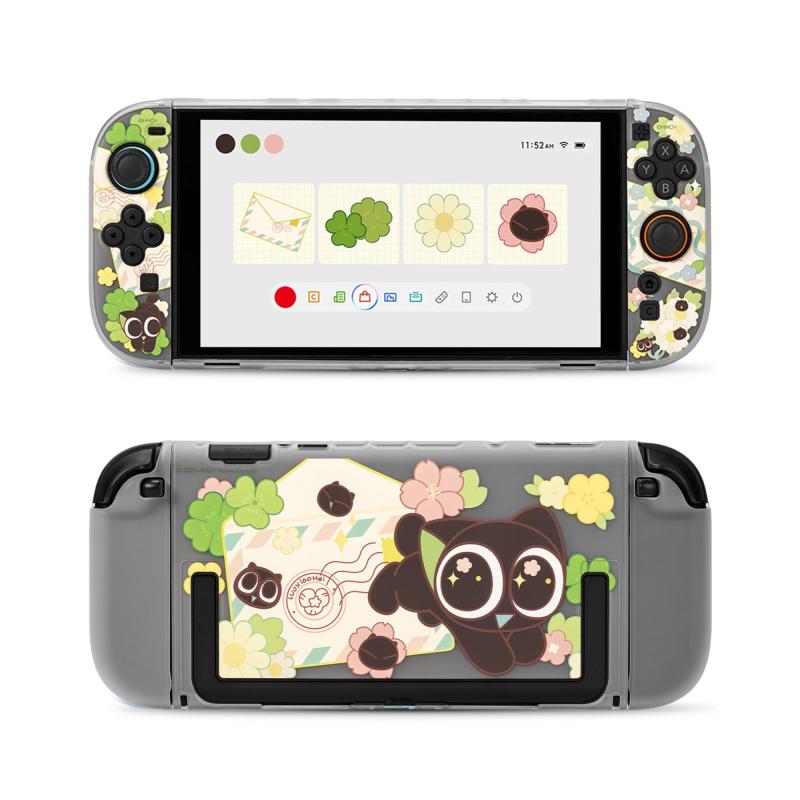 GeekShare Switch2カバー スイッチ2025 Switch2対応カバー ライセンス羅小黒 PC製 joy con 全面保護 薄型 傷防止 汚れ防止 耐衝撃 取り外し簡単-春便り「令和7年2025年最新版‼対応機種」旧型Swit...