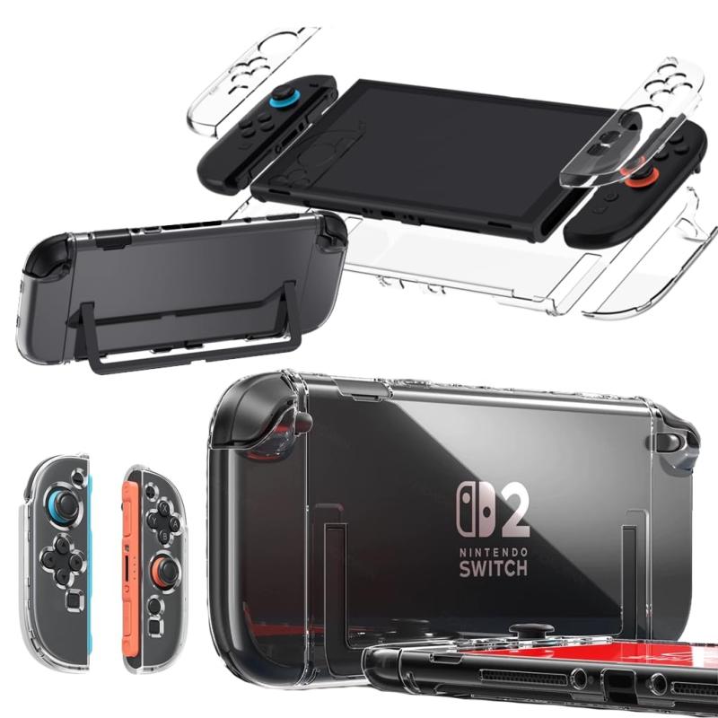 QUEEN OF TRIDENT Switch 2 クリアケース, 保護カバー, PC材質, 分体式設計, ドック対応, 超薄型軽量, 全面保護, 2025モデル対応, クリスタルクリア【対応機種】Nintendo Switch 2（202...