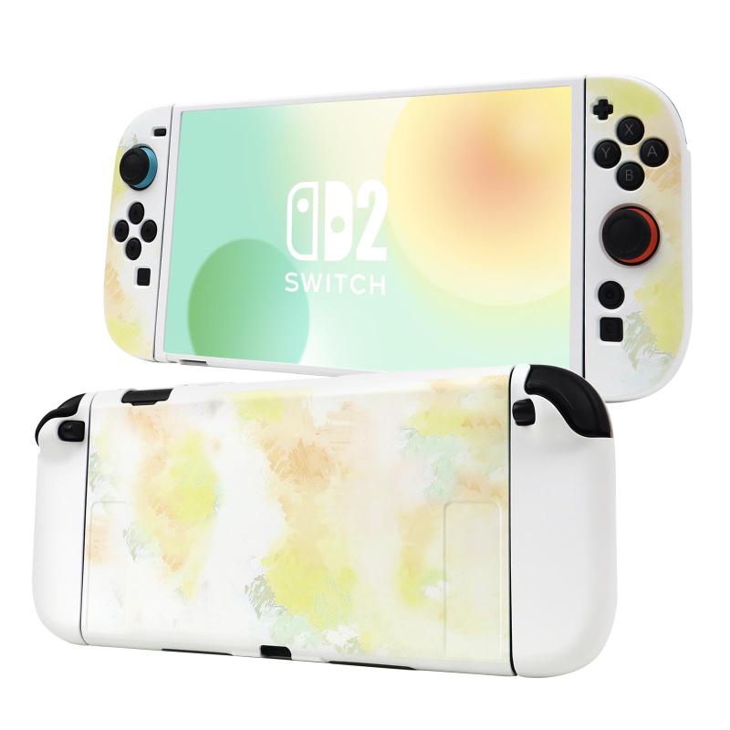 RALAN Switch 2 カバー かわいい TPU素材 ぴったりフィット 耐摩耗性 傷防止 汚れ防止 ピンク 外観 鮮やかな色 軽量で持ち運びに便利洗練された外観：洗練されたファッションデザインと鮮やかな色彩が、Nintendo Swi...