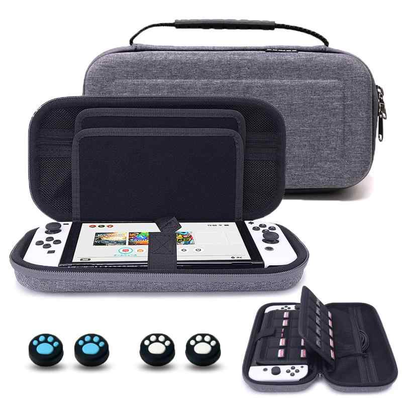 【Switch 有機el 専用】Switch有機el カバー Nintendo Switch ケース スイッチ 収納ケース Switch OLED &amp; Switch 収納バッグ 19 枚 ゲームカード + 2枚 Micro SD カ...