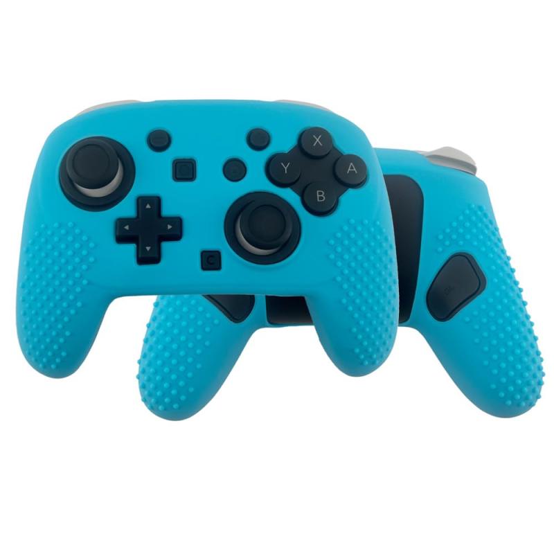 BLUEHOOSYOO Switch2 Pro カバー シリコン スキンケース コントローラー 保護カバー 滑り止め ソフト 耐衝撃 ブルー1.SWITCH2 Proコントローラー 用。2.优れたソフトシリコン材料を采用して、インストール、...