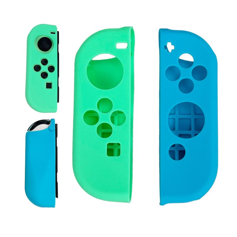 BLUEHOOSYOO Nintendo Switch Joy-Con シリコンケース (L)/(R) カバー ニンテンドースイッチ 任天 堂 コントローラ用 保護ケース キズ防止 滑り止め … (薄緑色と水色)1.Nintendo Swi...