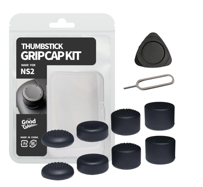 フリーク FREEK グリップ キャップ 4種 8個 Switch 2 Joy-Con 2 コントローラー用（キャップ：凸型 凹型 ハイタイプ ロータイプ/色：ブラック）Grip Cap Kit ゲーム スティック エイム 向上 FPS ア...