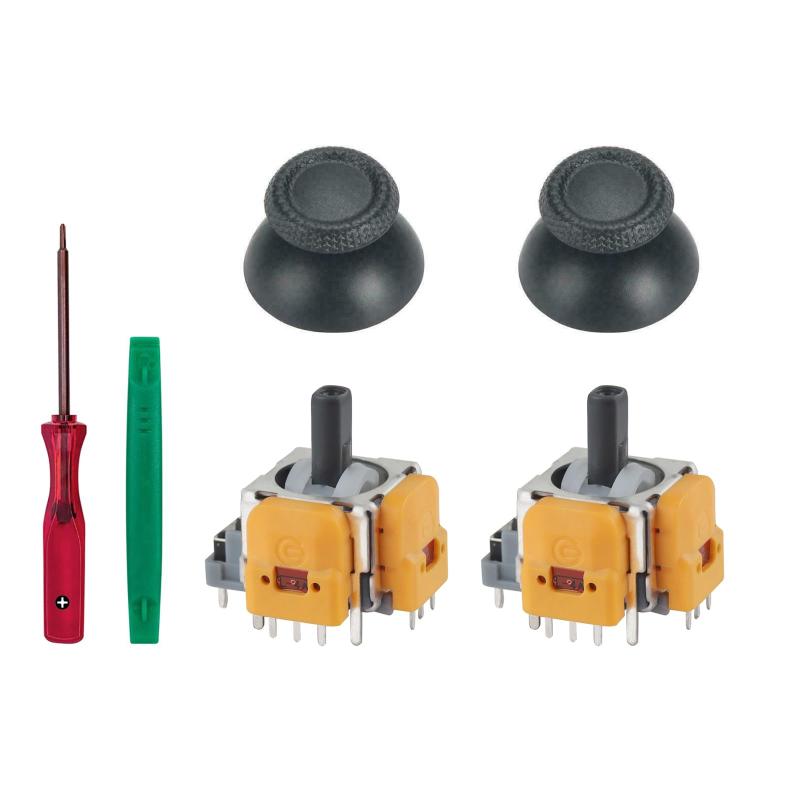 PS5 ワイヤレスコントローラー用交換用ホール効果ジョイスティック 2 個、漂流しないサムスティックモジュール修理部品アナログキャップ Playstation 5 DualSense コントローラー用PS5コントローラーのドリフトまたは破損...