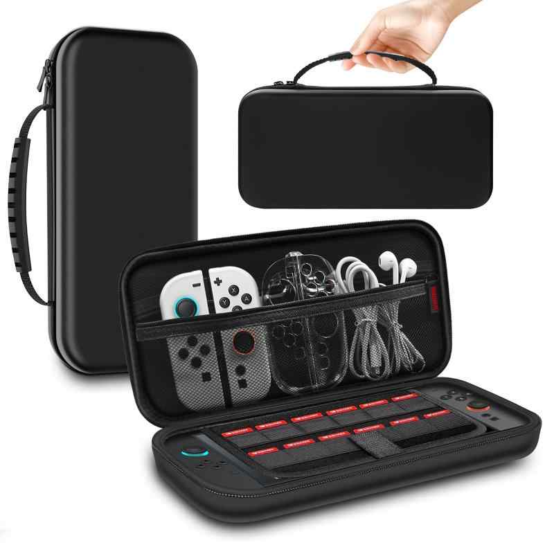 OTL Switch 2 対応 ケース Switch 2025専用 収納バッグ EVAハードシェル 耐衝撃 防水 防塵 保護 大容量 12ゲームカードスロット 旅行用 キャリングセット小物収納可 持ち運び便利【複数のSwitchモデルに対応...
