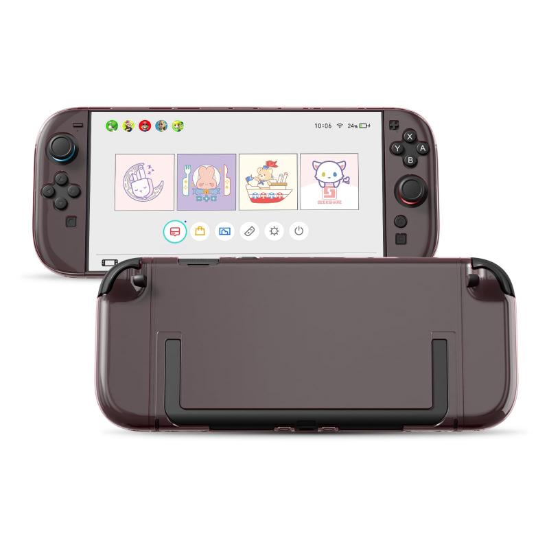 GeekShare Switch 2 Switchカバー switch2対応 スイッチ2025 スイッチ Switch2カバー PC製 joy con 保護スキン 分体式 全面保護 薄型 傷防止 汚れ防止 対応耐衝撃 取り外し簡単-透明【令...