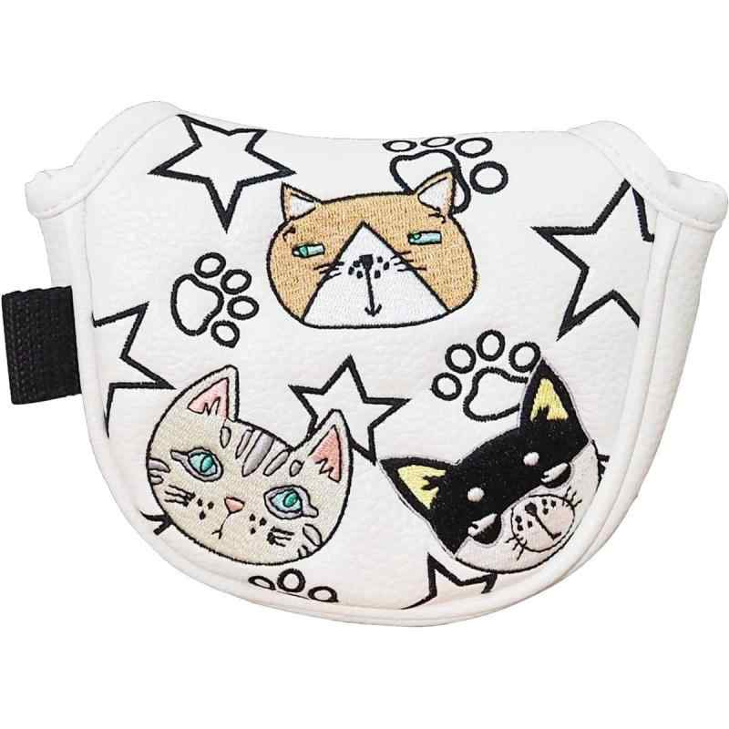 DULLY NA USA CAT ダリーナキャット パターカバー DN-PC02 マレットタイプ用 ホワイト素材：合成皮革タイプ：マレットタイプ、マグネット開閉式