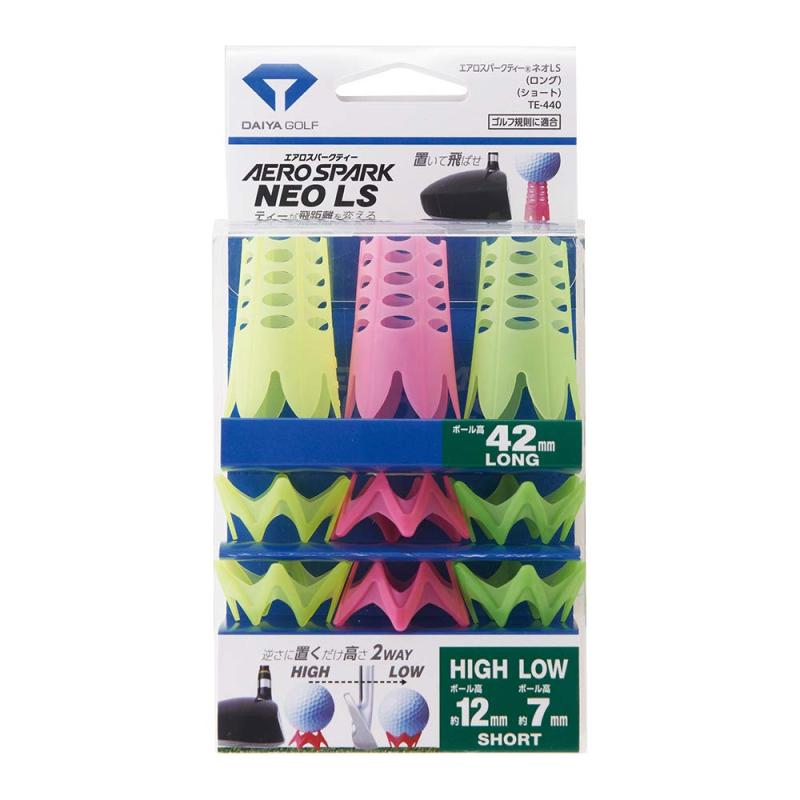 ダイヤゴルフ(DAIYA GOLF) ゴルフ ティー エアロスパークティーネオLS TE-440 イエロー/グリーン/ピンク FF置くだけで使えるゴルフティーです。地面に挿す必要がないので、冬場の凍結したグラウンドでもスムーズにティーアップ...