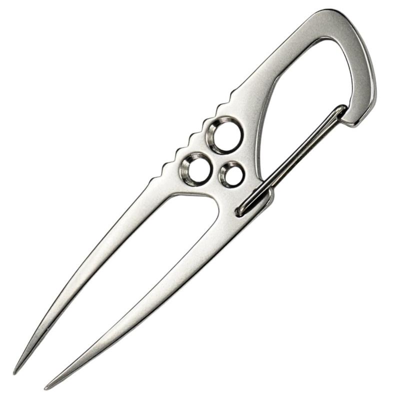 METALABO(メタラボ) グリーンフォーク Hercules カラビナ付き ゴルフフォークゴルフ 用品 ステンレス製 ディボット修理ツール 重厚 コンペ景品 ギフト 記念品 プレゼント ラウンド用 日本製METALABO製　ステンレスカ...