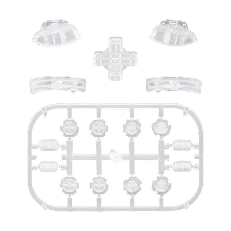 eXtremeRateジョイコンに対応用ボタン部品、D-padABXYキーSR SL L R ZR ZLトリガーボタンスプリング、スイッチジョイコンに対応用クリア素材互換フルセットボタンフィックスキット（D-padはeXtremeRate