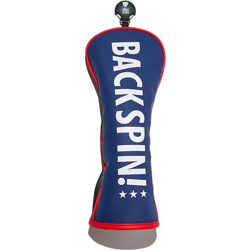 BACK SPIN LOGO PU Head Cover for FAIRWAYS バックスピン 合皮レザー ヘッドカバー 星 フェアウェイ用 ブラック レッド ホワイト おしゃれ 派手 シンプル かっこいいフェアウェイウッド用