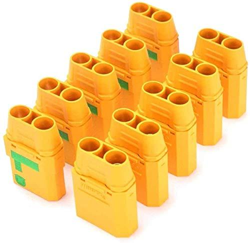 5ペアAmass XT90S XT90-S XT90コネクタRCクワッドコプターブラシレスモーターFPVドローンLipoバッテリーESCおよび充電器リード用のアンチスパークオスメスコネクタスメスコネクタセット【アンチスパーク設計】100％純...