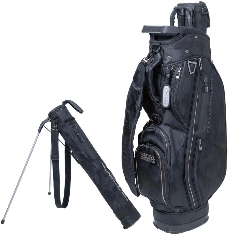 [ディスティニーコンセプト]DESTINY CONCEPT デュアル キャディバッグ DC-771B DUAL セルフスタンドクラブケース 内蔵TYPE：セルフスタンドクラブケース内蔵型キャディバッグSIZE：10インチ（専用設計口枠 楕円...
