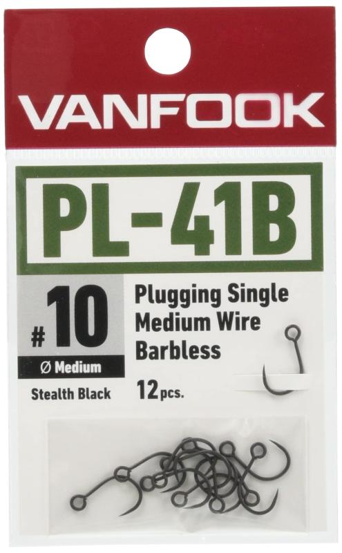 ヴァンフック(Vanfook) PL-41B プラッギングシングル ミディアムワイヤー バーブレス ステルスブラック