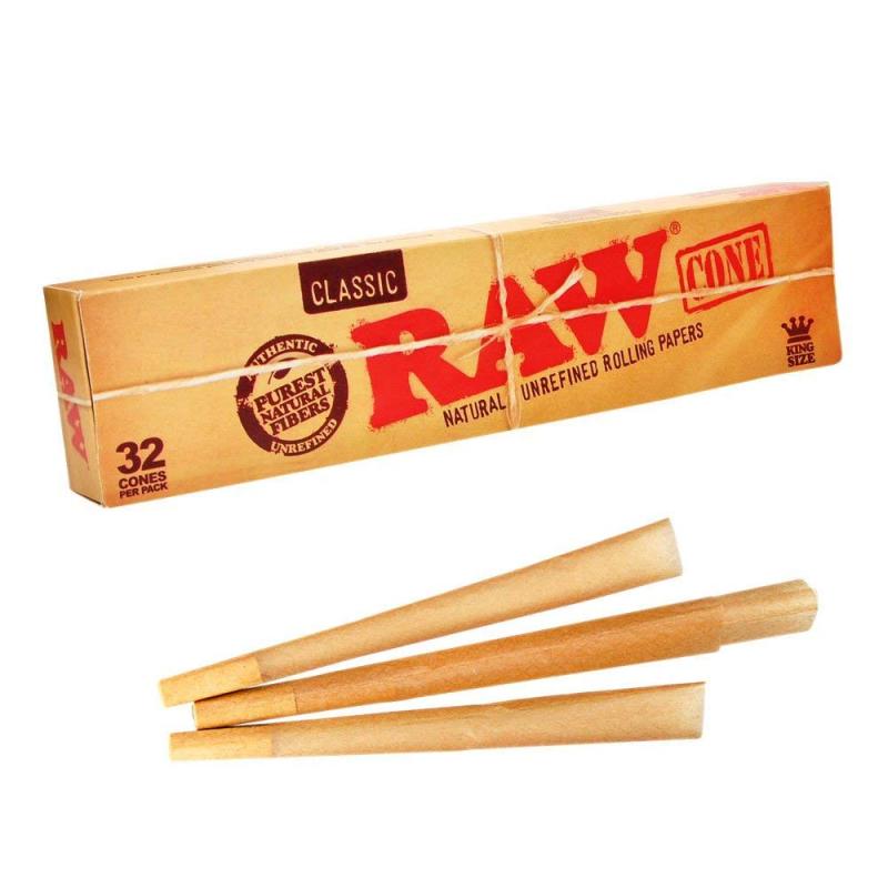 RAW/ロウ CLASSIC King Size Cones コーン型ローリングペーパー 32個入り