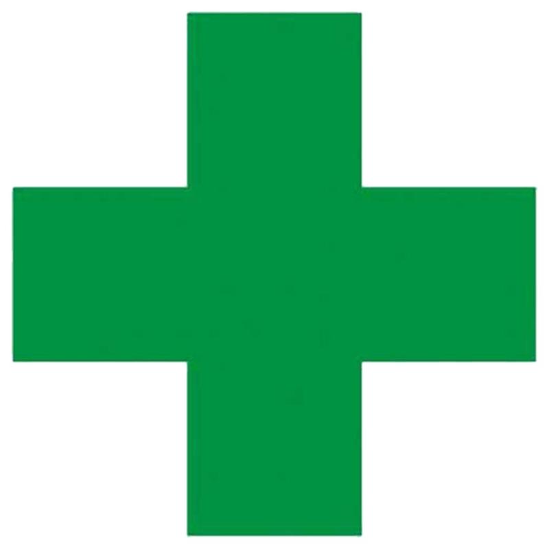 ユニット 緑十字ステッカー 120×120mm PPステッカー 37111幅(mm):120長さ(mm):120粘着シール表面加工:-