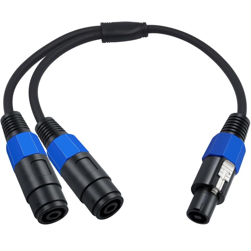 Poyiccot スピコン分岐ケーブル， Speakon メス to 2 オス/ 2メス to オス