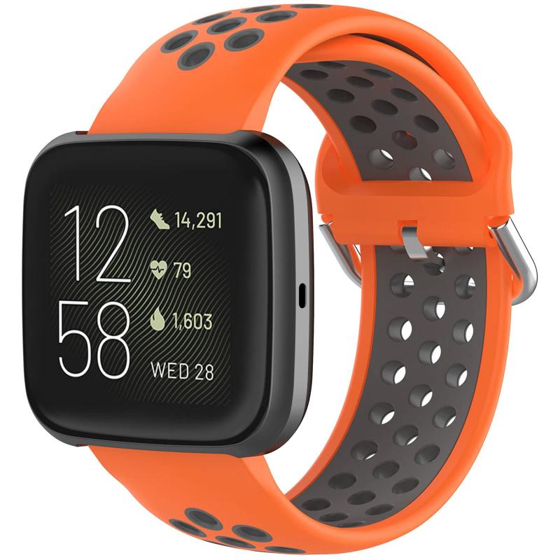 [Geageaus] スポー バンド コンパチブル Fitbit Versa/Versa 2/Versa Lite Edition ツスリムシリコンバンド, Fitbit Versaスマートウォッチスリム ストラップ 交換ベルト 柔らかいシ...