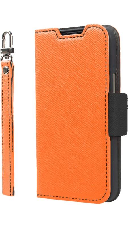 【Corallo】 iPhone13 mini 対応 ケース 手帳型 ストラップ 付き 手帳 スマホケース マグネット 式 ベルト 薄い スマホ 手帳型ケース カバー カード 収納 スタンド 付 サフィアーノ レザー 手帳型カ