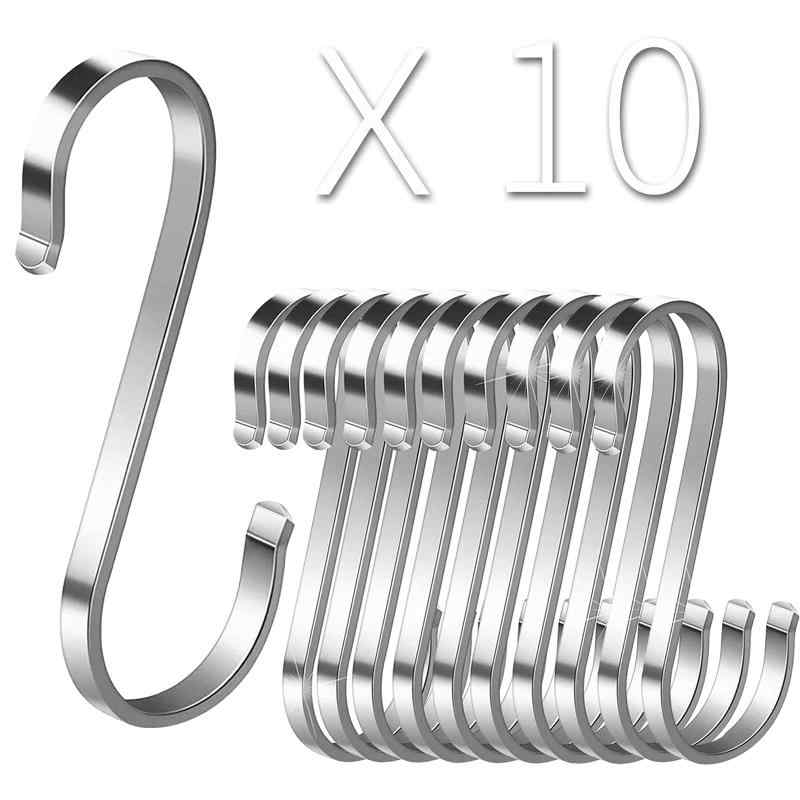TOUFEIYUAN S字フック S字汎用フック304ステンレス鋼フック 錆防止 ウォール ステンレス 滑り止め お風呂 収納 Sカン 小物掛け クローゼット キッチン 汎用フック 錆防止 10個セット