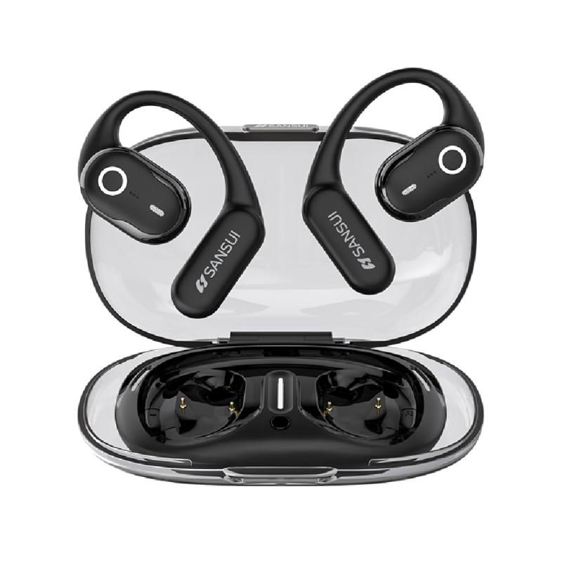 SANSUI サンスイ ワイヤレスイヤホン bluetooth イヤフォン ブルートゥース Bluetooth V5.4ノイズキャンセリング 自動ペアリング 耳を塞がない IPX5 Type-C 急速充電 AAC SBCコーデック 小型 軽...