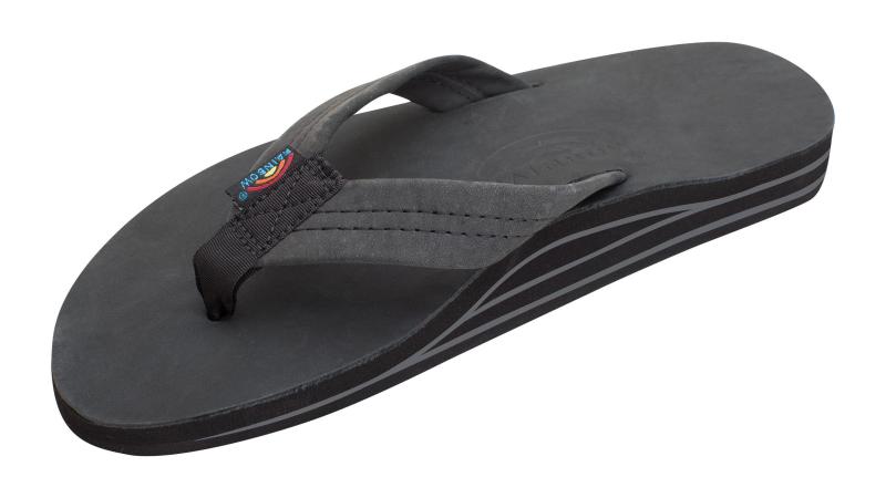 [RAINBOW SANDALS] アーチワット女子ダブルレイヤープレミアレザーUSAメイドサンダルレザーダブルレイヤーアーチエンボスレインボーロゴダブルStiched