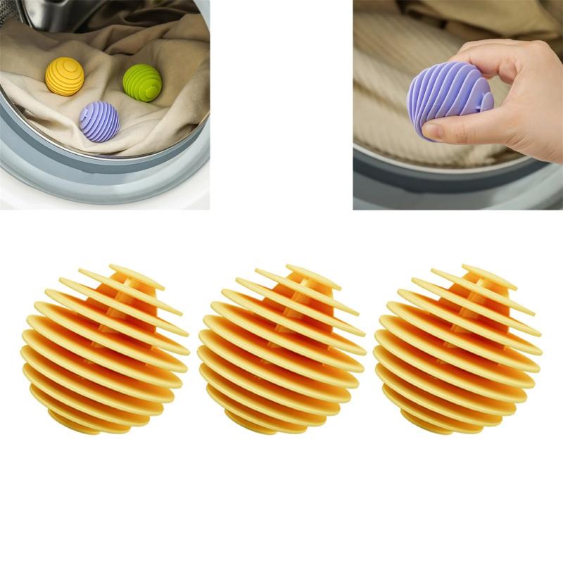 NOELAMOUR ランドリーボール 洗濯ボール ドライヤーボール 3個セット ドラム式 洗濯機 乾燥機 絡まない洗濯機や乾燥機に洗濯物と一緒に入れるだけで、洗濯の際に起こるもつれや縮みを防ぐことができ、乾燥機での乾燥時間を短縮します。糸く...