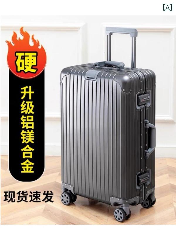 ・開閉方式: ロック・素材: 金属・機能: 防水、防盗・車輪: キャスター・柄: 無地・スタイル: ミニマリスト・内装素材: ポリエステル・カラー展開: ガン金属グレー、ブラック、レッド、ローズゴールド、ダークグリーン、シルバー、チタンゴー...