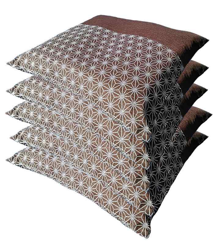 座布団カバー 59 63 5枚 セット 八端判 Aしじら麻 ブラウン 59x63 日本製 綿 100% しっかり 生地 5枚組【特　徴】お買い得な 5枚 セット【サイズ】約59x63cm 八端判【生地組成】綿100%【原産国】日本グリーン・...