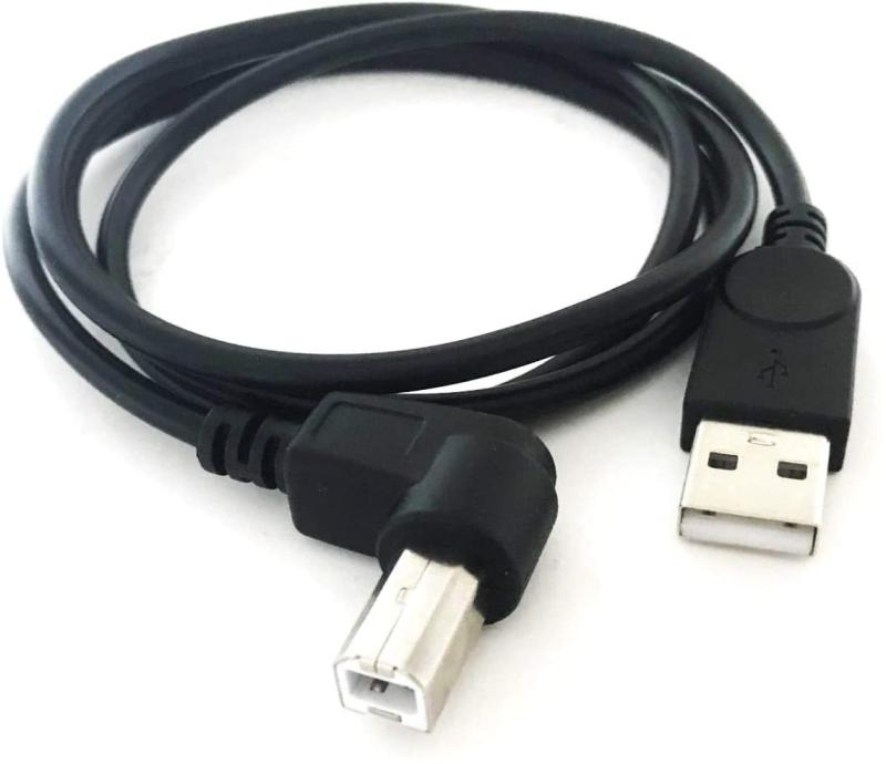 Access 右L型 100cm USB-Bケーブル プリンターとの接続 USB-A オス - USB-B L字 オス USB2.0 USB15A-RLUSB-A オス ストレート - USB-B L字 オス、 最大480 MbpsのUSB...