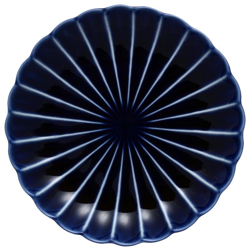 美濃焼 カネコ小兵 「 ぎやまん陶 」 取皿 プレート 茄子紺