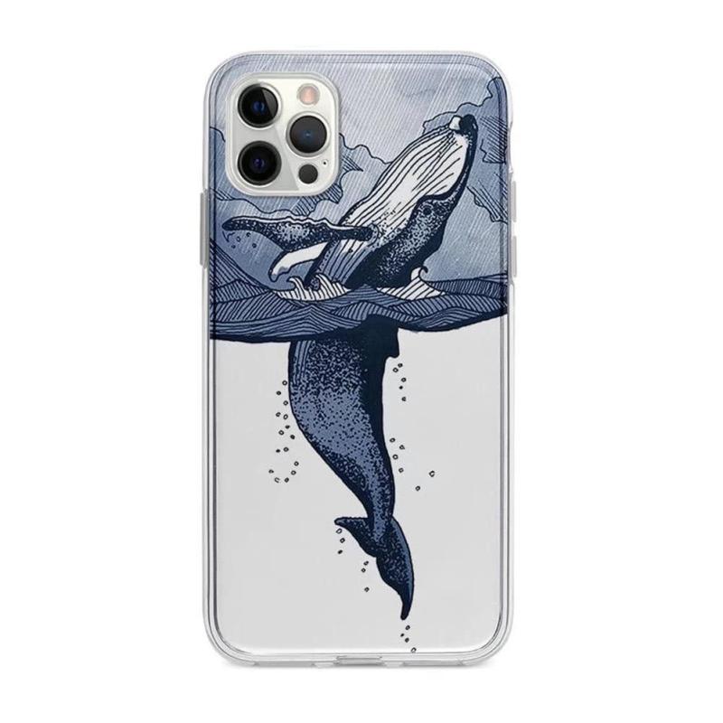 sosocase iPhone11 ProMax ケース 薄型 tpu 背面 ベルト付き オシャレ かわいい 鯨の図案 iPhone13/13Pro/13ProMax 傷防止 レンズ保護 ソフト 携帯カバー アイフォン12/12Pro/12...