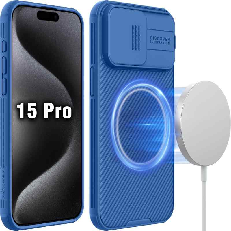【MagSafe対応】Nillkin iphone15proケース レンズ保護 マグネット搭載 カメラレンズ保護 スライド式 15pro カバー