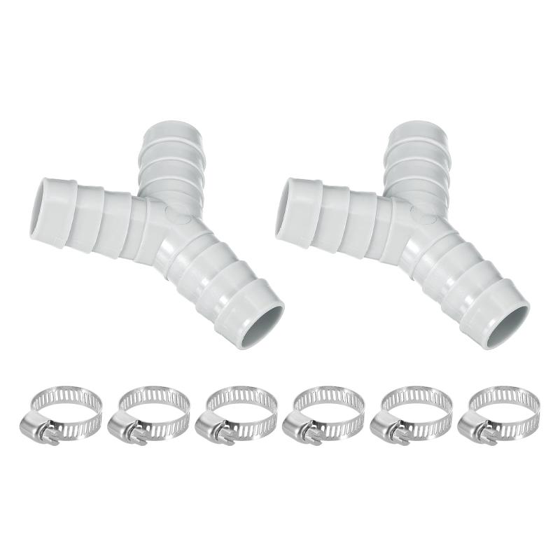 PATIKIL 洗濯機ホーススプリッター Y型レデューサー 食器洗い機排水ホースアダプター バスルーム バルコニー キッチン用仕様:特徴:Y型レデューサープラスチックコネクタはプラスチック素材でできており、柔軟性と耐老化性に優れ、損傷やひび...