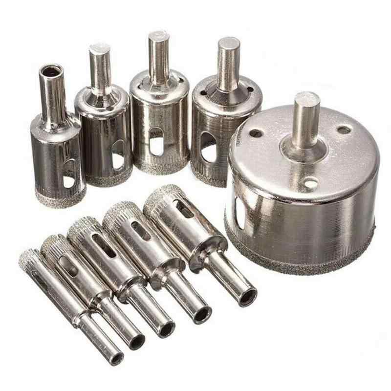 zmart ダイヤモンド コアドリル 大 ビット 8〜50mm 10個 タイル 大理石 ガラス セラミック ホールソー ドリル ダイヤモンド ダイヤモンド コーティング ドリル ビット Diamond Core Drill, Large B...