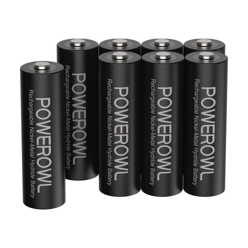 POWEROWL 充電式 単三 電池 2800mAh ニッケル水素電池 大容量単3形充電式ニッケル水素電池6個パック。電池容量は2800 mAhで、超大容量で長時間使用できます。電圧は1.2 Vで、非常に安定しており、電気機器に害を及ぼすこ...