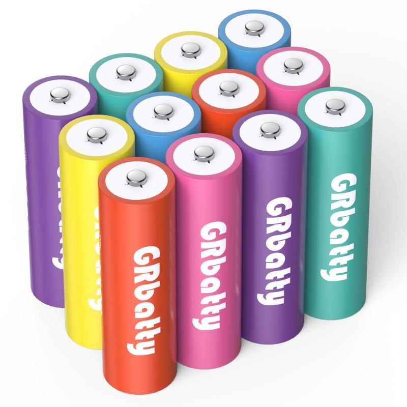 GRbatty ニッケル水素電池 単3形充電式電池 容量1300mAh 自然放電抑制 環境保護 電池収納約1200回循環使用可能