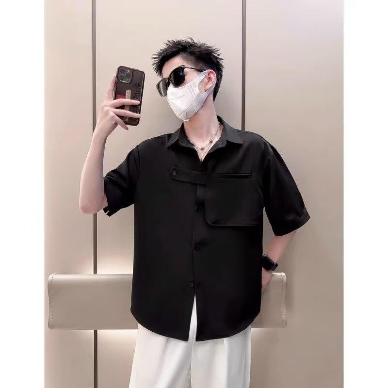 ・スタイル: 軽熟休闲・款式: カーディガン・版型: 宽松型・领型: 襟付き・袖丈: 五分袖/中袖・图案: 配色・厚さ: 普通・誤差範囲: 1-3cm・款式细节: ステッチ・対象者: 若者・主面料成分: ポリエステル繊維（ポリエステル）・主...