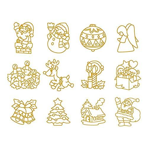 ヤマト グラスデコ用 プレートクリスマス 12個セット オーナメント【材質】プレート：ポリスチレン【セット内容】煙突サンタ、雪だるま、ボールタイプ、天使、リース、トナカイ、ローソク、おもちゃ箱、ベル、ツリー、廃止、サンタとプレゼント　縁取り...