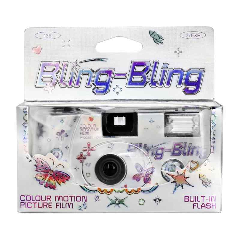 Retocolor Bling-Bling 400 35mm 使い捨てフィルムカメラ 27EXP、ISO400、カラーネガティブフィルム、フォーカスフリー、使いやすい、フラッシュ内蔵、使い捨て (フィルムとバッテリー付属)📸...