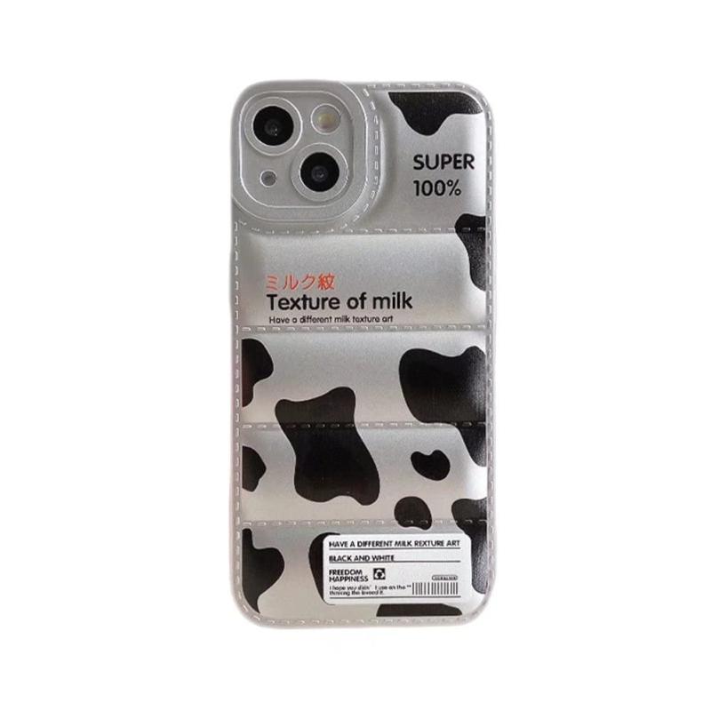 sosocase iPhone13 ケース 人気 韓国風 男女 個性的 ダウンジャケット iPhone11 iPhone11Pro ケース 可愛い おしゃれ アニメの乳牛 iPhone 12 Pro/12Pro Max 全面保護カバー カメ...