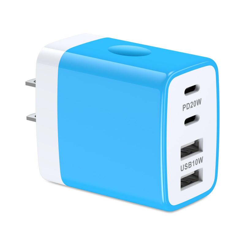 Hootek USB充電器 4ポート 合計30W 急速充電器(PD 20W USB-Cポート×2と10W USB-Aポート×2)/PSE認証 アイフォン 充電器 スマホ 充電器 Type-C コンセント USB 携帯充電器 タイプC アダプ...