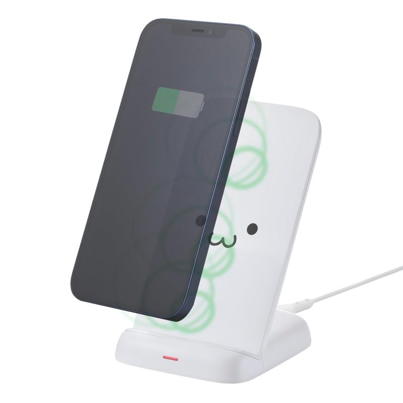 エレコム ワイヤレス充電器 Qi認証 最大 10W スタンド型 EPP規格対応 3枚コイル 【 iPhone Galaxy AirPods 等対応】 ブラック EC-QS10