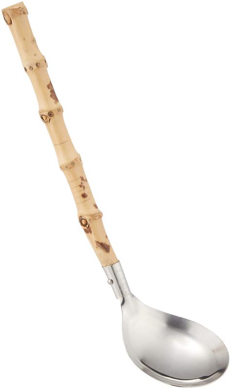 遠藤商事 業務用 竹柄チリレンゲ 本体18-8ステンレス ハンドル天然竹 日本製