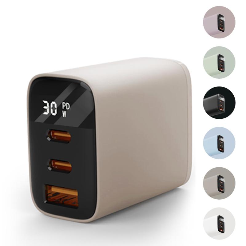 【3ポート同時急速充電】急速充電器 30W PD急速充電アダプター Type-C 充電器 ACアダプター USBポート &amp; USB Cポート 充電器 Type-C PSE認証商品 充電ケーブル Type-C USB-A 壁面充電器 ...