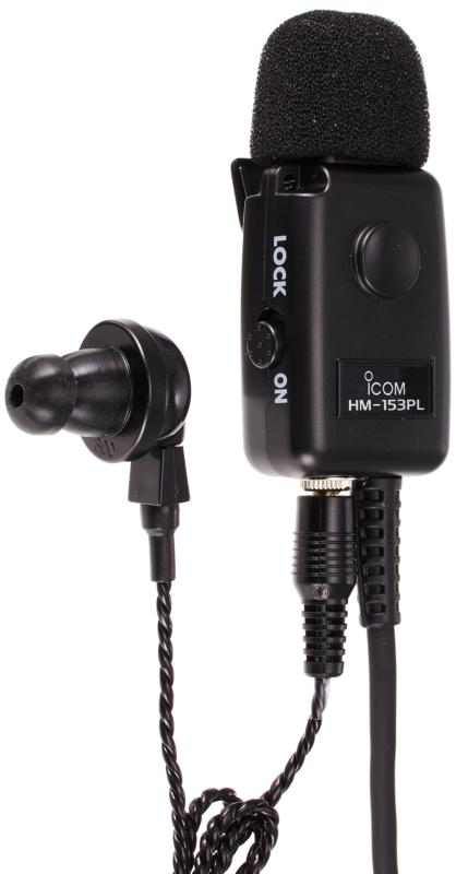 アイコム イヤホンマイクロホン IC-4077S用 HM-153PLイヤホンマイクロホン